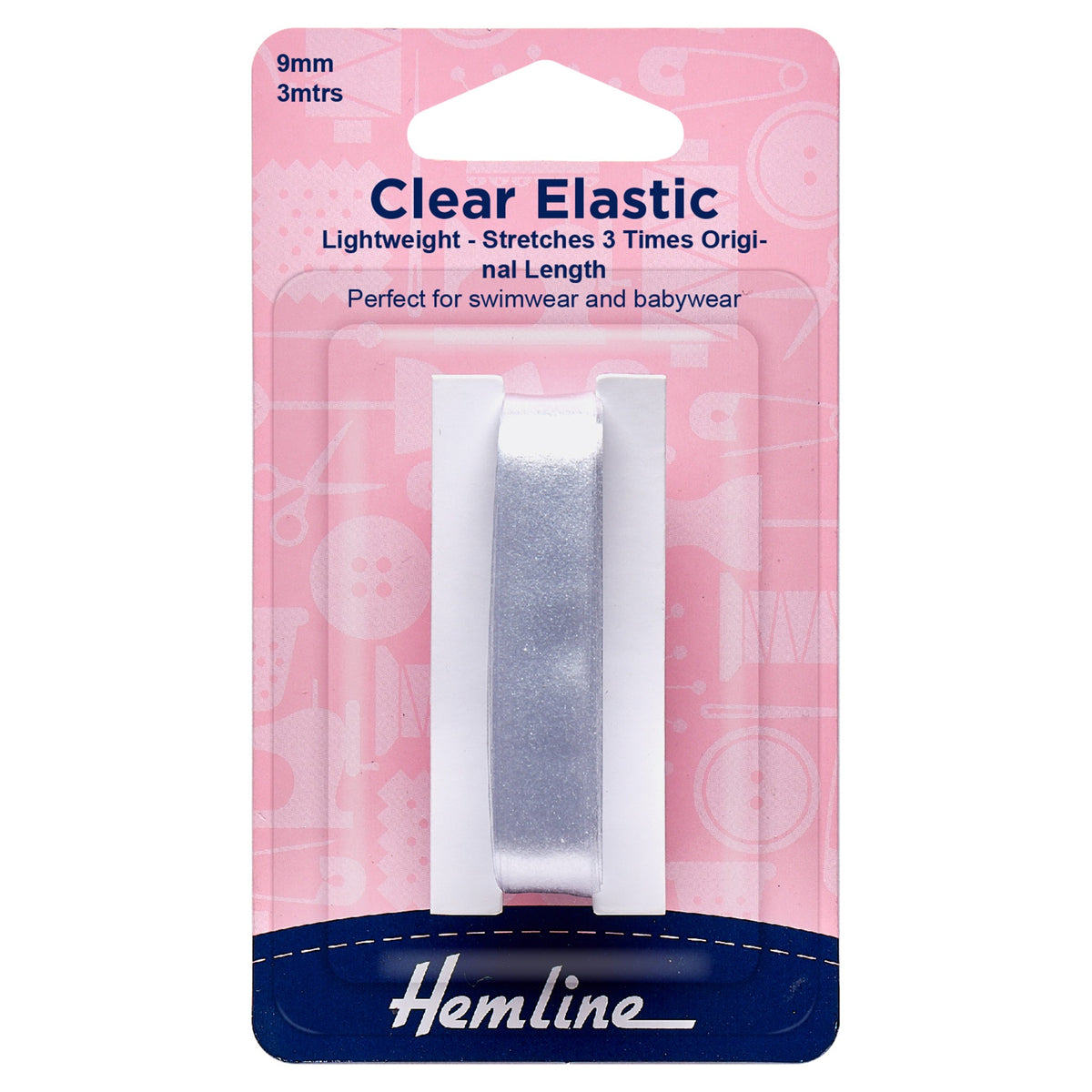 Clear Strong Lightweight Elastic - 9mm x 3m - Perfect for Swimwear & B – ThreadandTrimmings