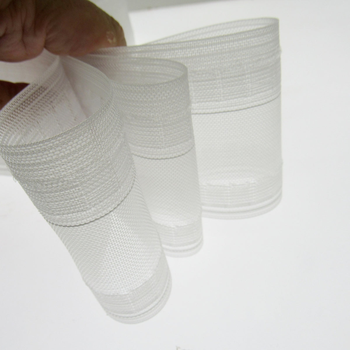 Curtain Header Wave Tape Translucent 75mm 3 Inch Wide 2 Pocket Rows MW ...