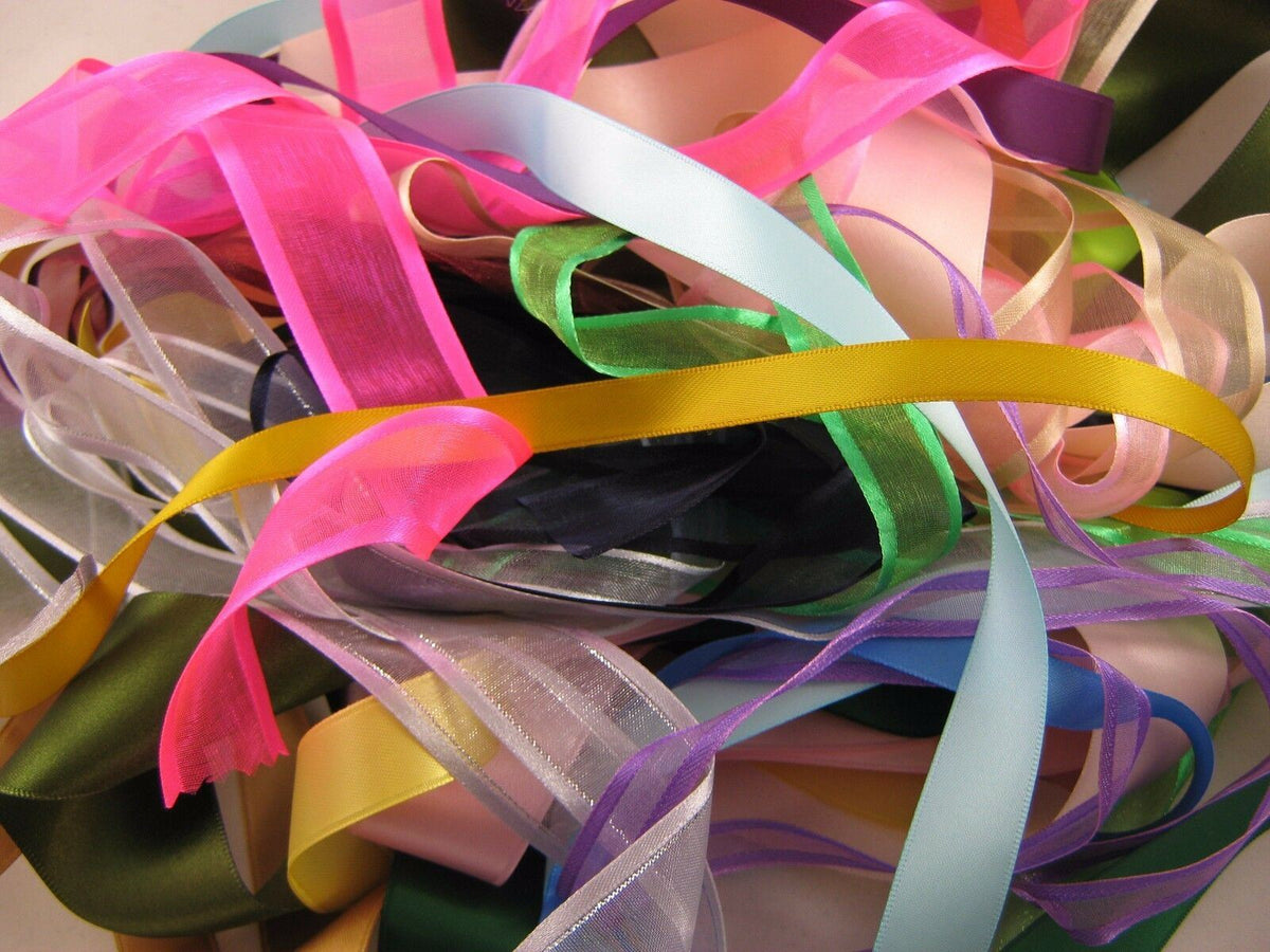 Assorted Bundle of Ribbon Lengths 20 x 1m End of Rolls and Clearance ...