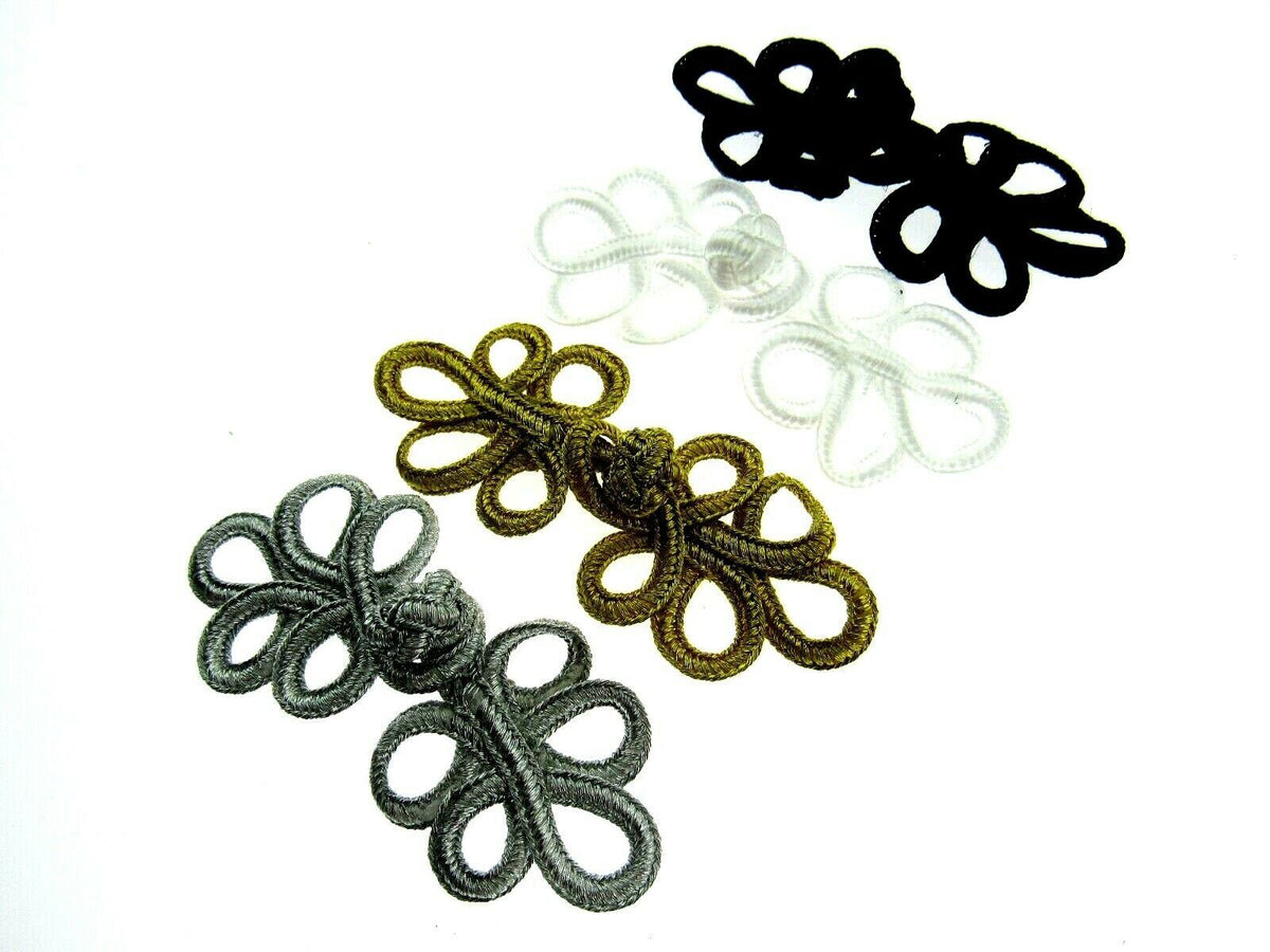 Frog Fasteners and Button Closures Choose From Various Colours & Sizes ...
