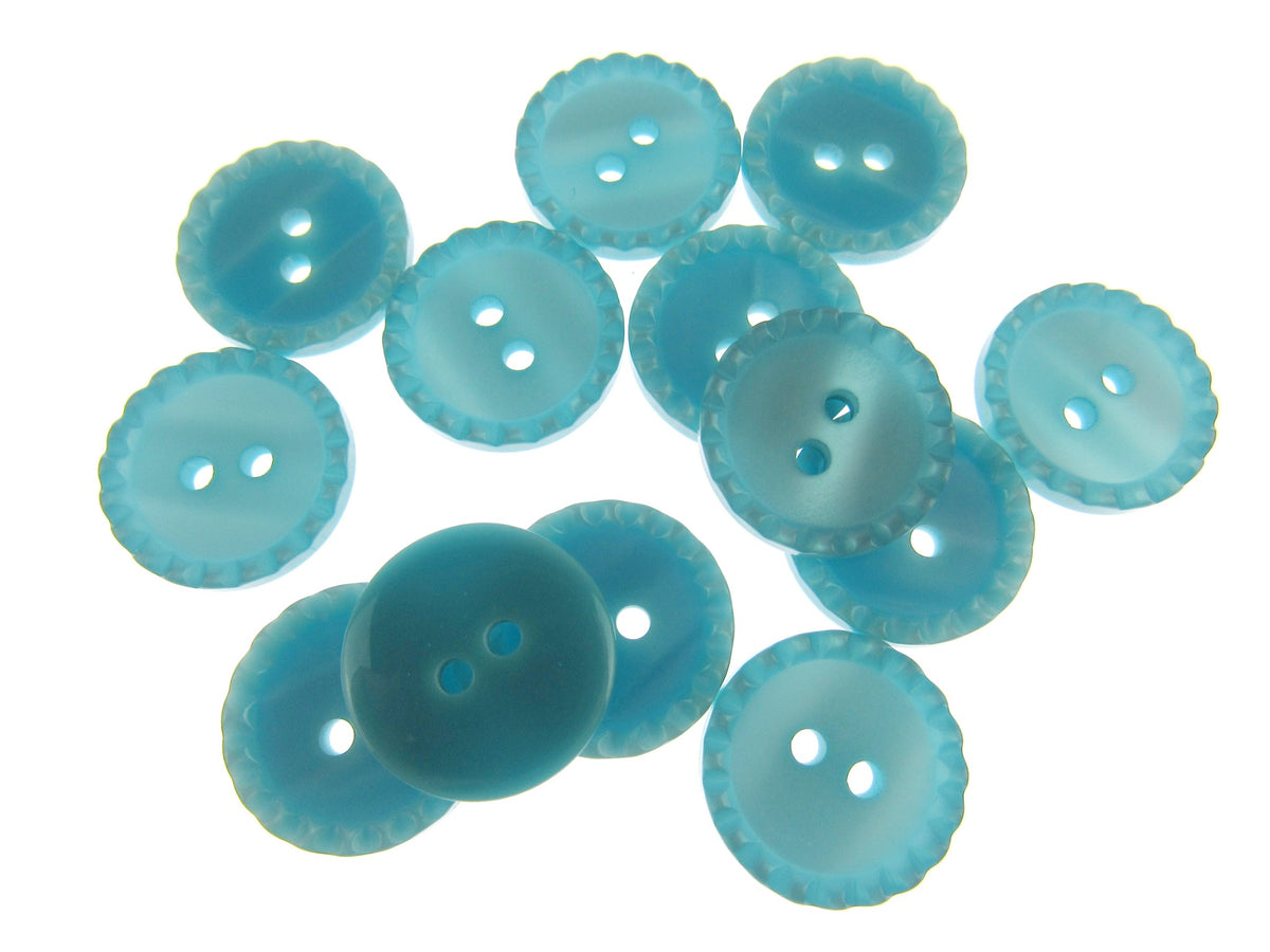 Round Two Tone Shimmer Bead Edge Buttons -- Choice of 9 Bright Colours ...