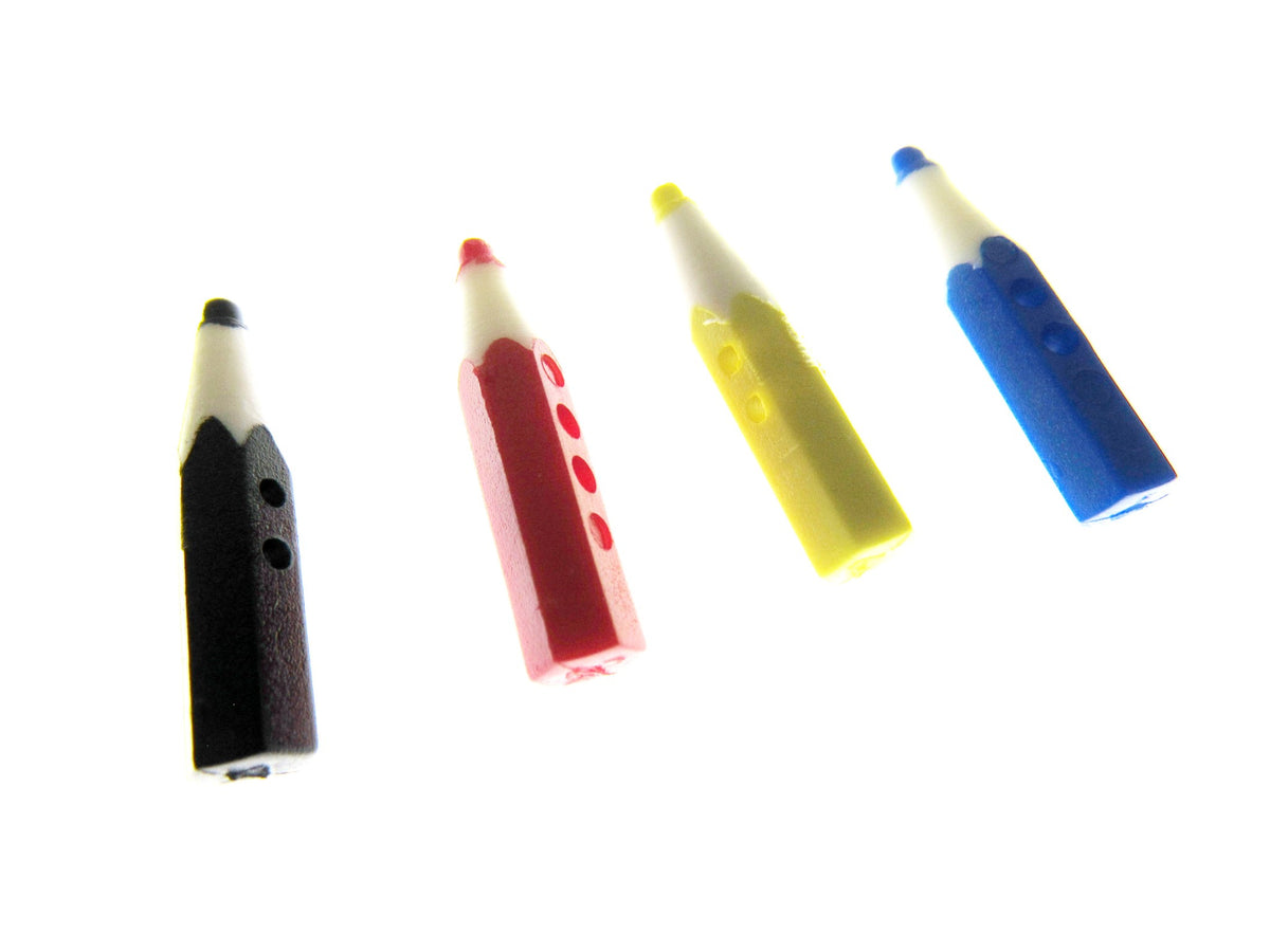 Crayon Pencil Buttons - Choose From 4 Colours - 25mm Long ...