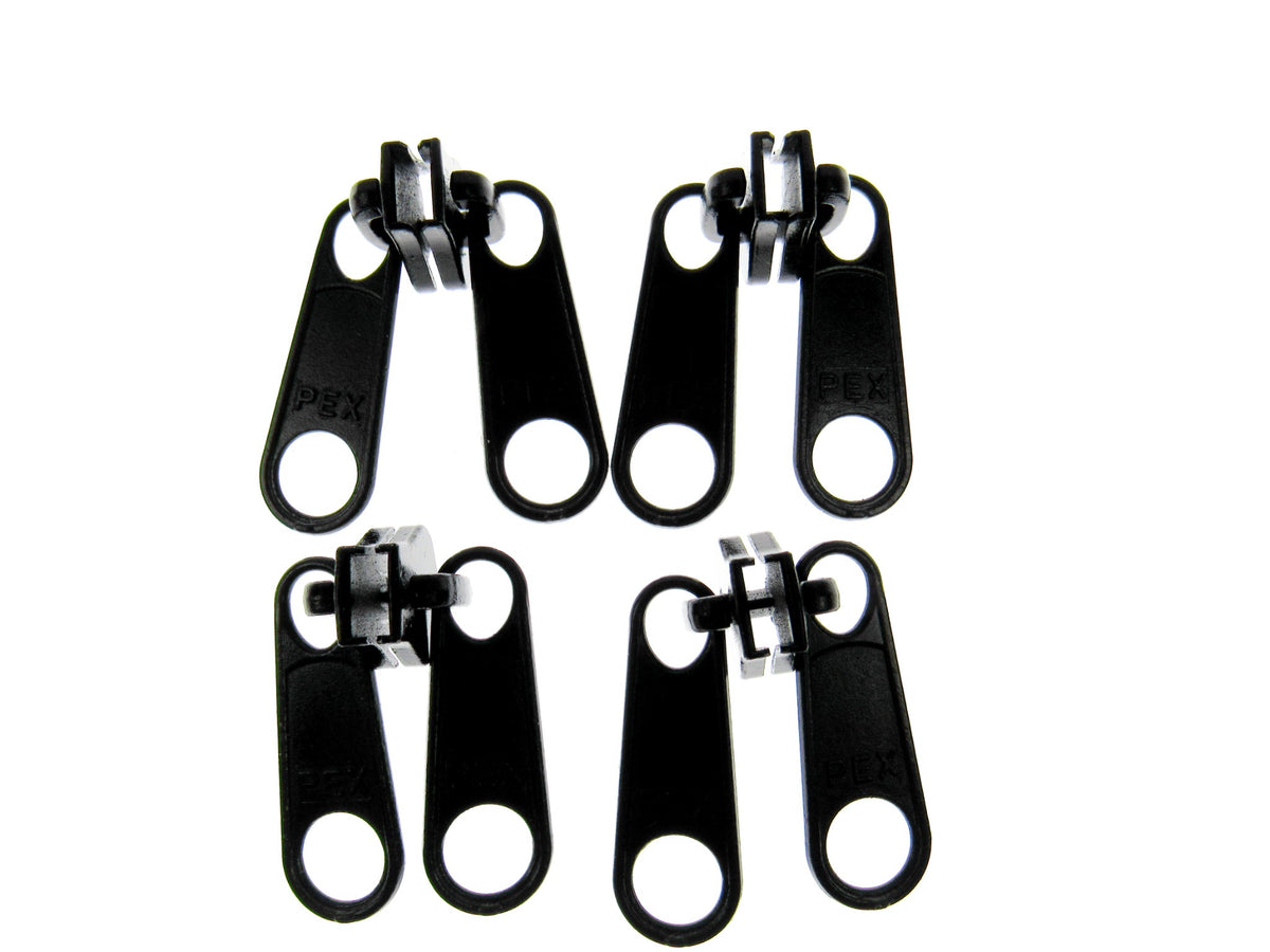 Long & Double Zip Pull Slider Pullers For #10 Plastic Zip Chain - (4 x ...