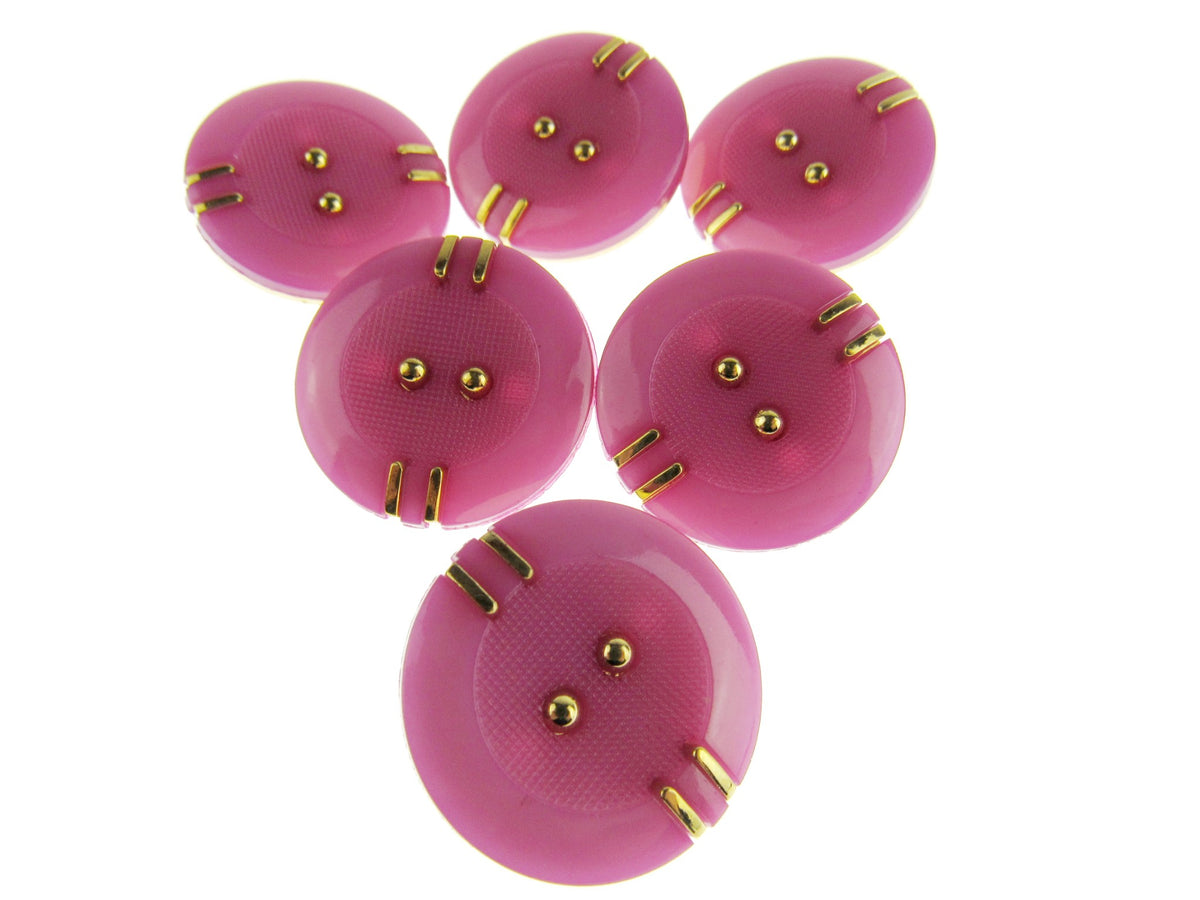 Round Shank Buttons Pink, Cerise, Gold - Clearance Buttons ...