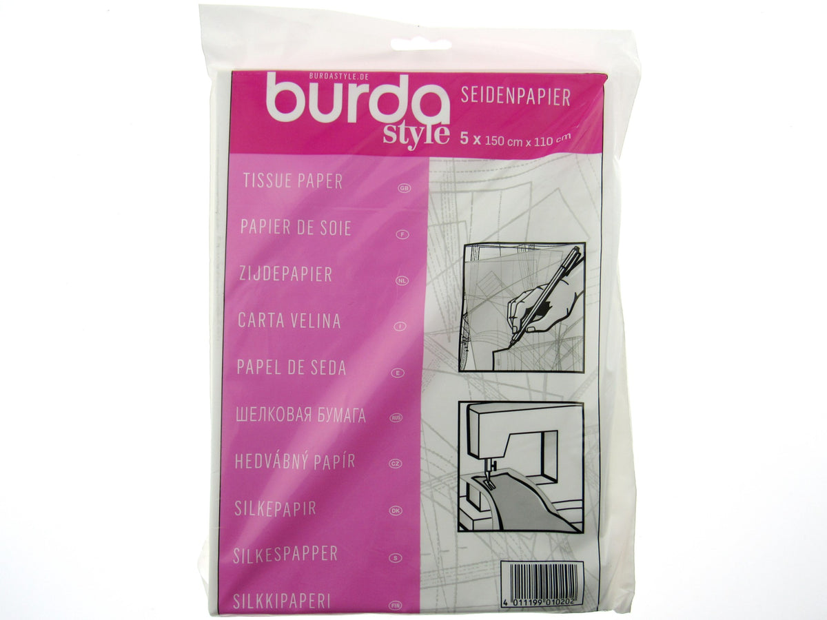 Burda Tracing Paper Tissue - Pattern Making - 5 Sheet Pack - 150cm x 1 ...