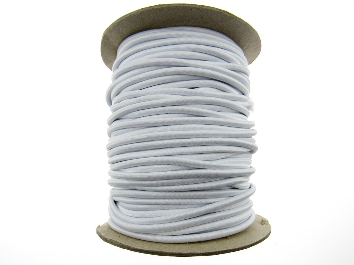 Thin Round Stretchy Cord Elastic - 3mm Black or White - 50m Full Roll ...