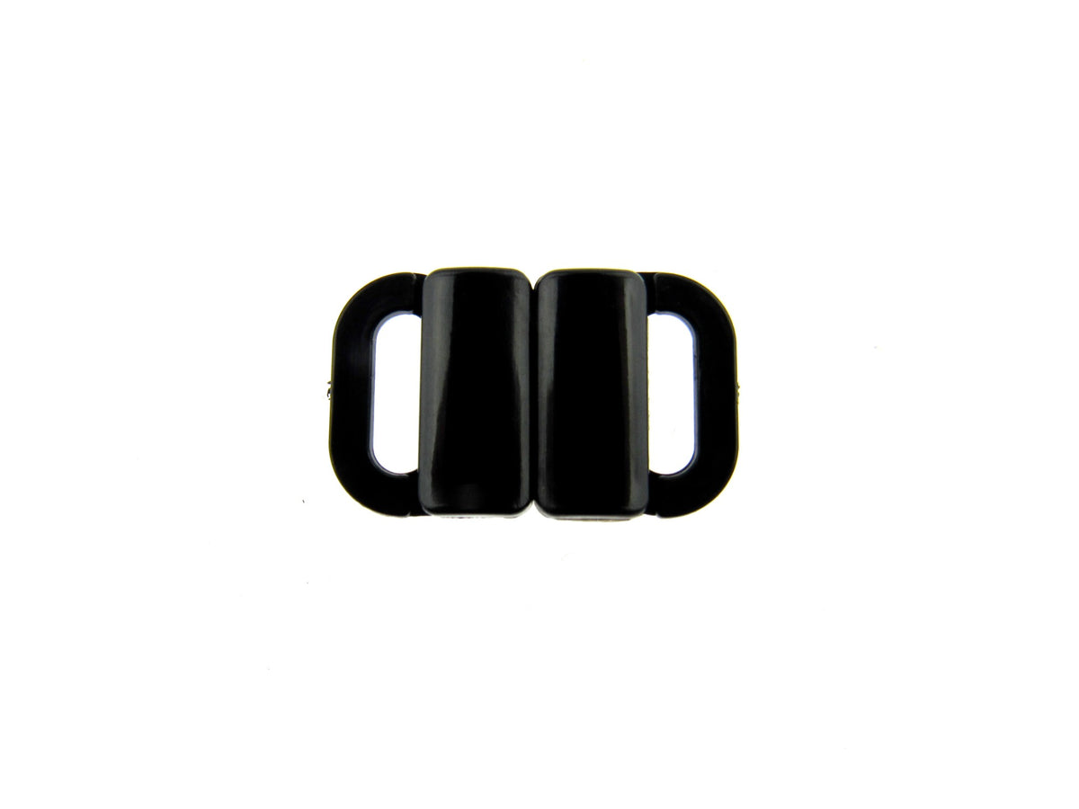 Bikini Clips Bra Fasteners Two Bar Rectangle Shape - 10mm - Black or W ...
