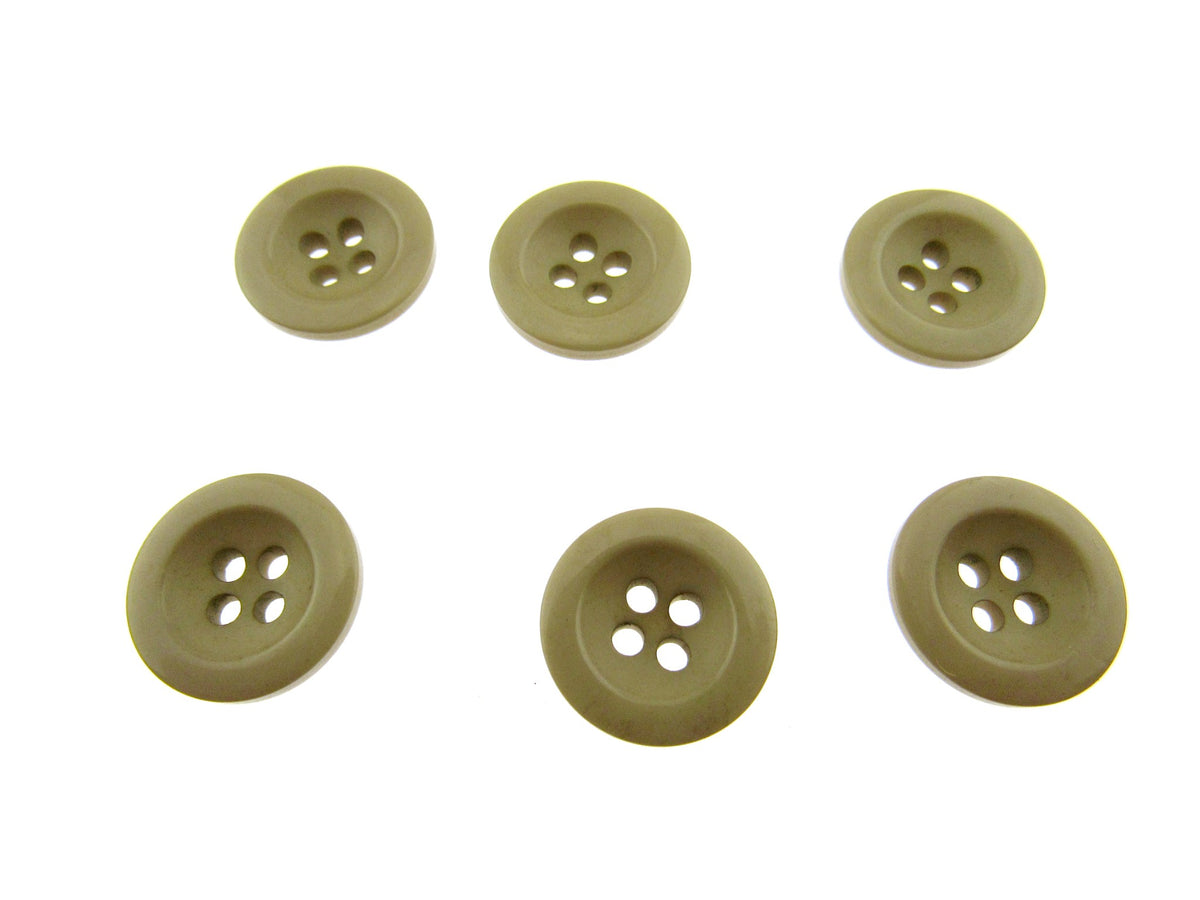 Round Trouser Buttons with Four Holes 18mm (11/16") 7 Colours Availabl ...